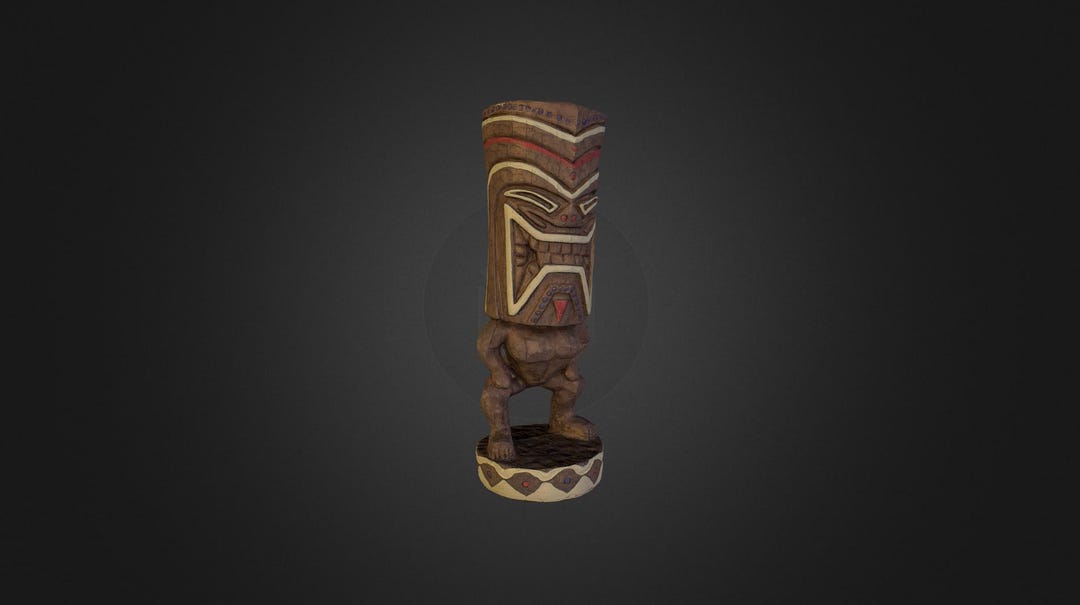 Hawaiian Tiki Statue 3D Model STL/OBJ Files Printable Polynesian Decor ...