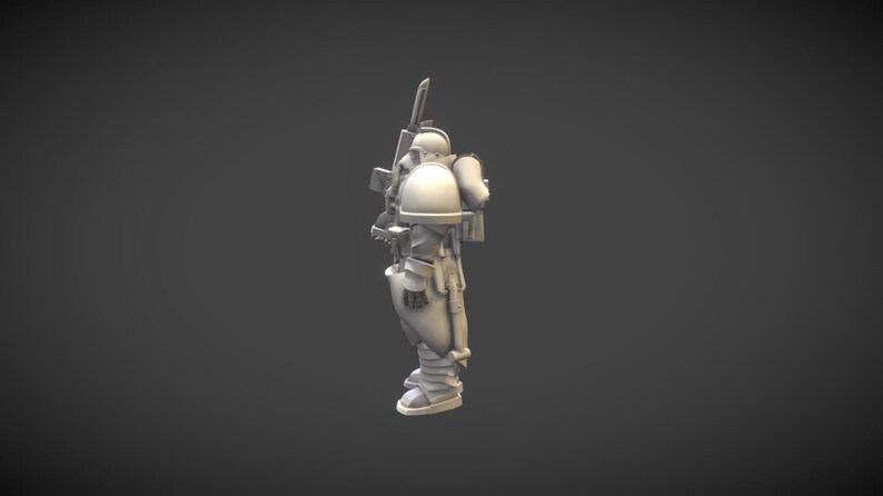 Krieg Marines Guard Pose Warhammer 40K STL & OBJ Digital Files for 3D ...