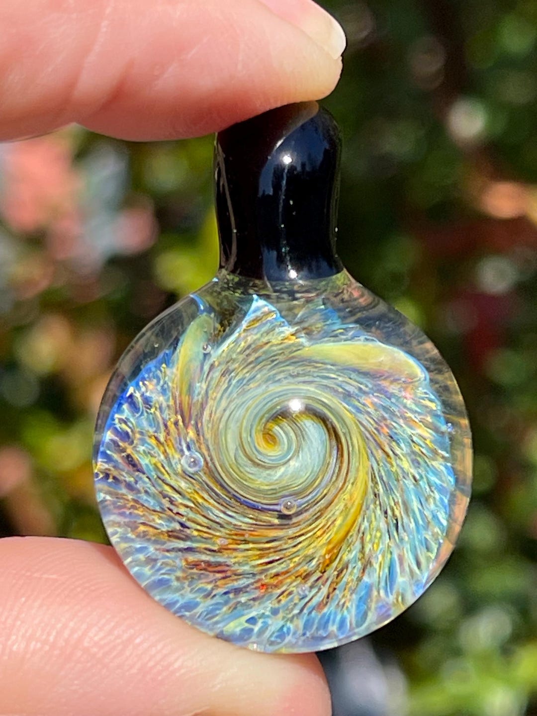 Glass Hurricane Necklace, Handmade in Asheville NC. - Etsy