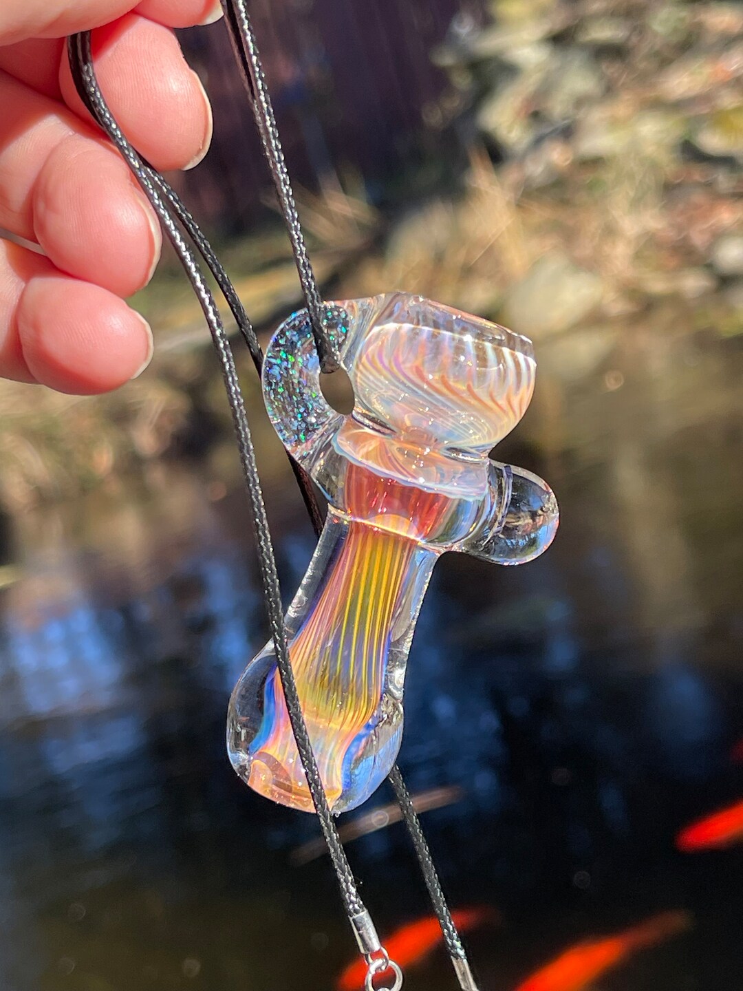 READ AGE RULES Thick Glass Chillum Pipe With Opal Dust Loop and ...