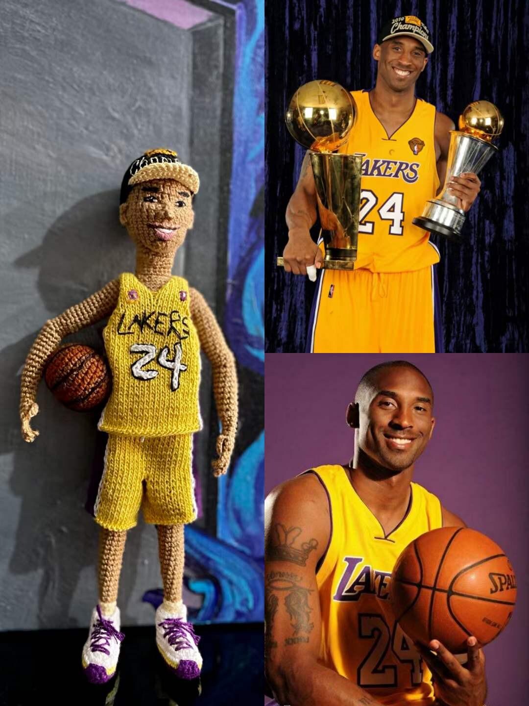 Handmade Kobe Bryant Doll kobe Bryant Gift customizable Kobe ...