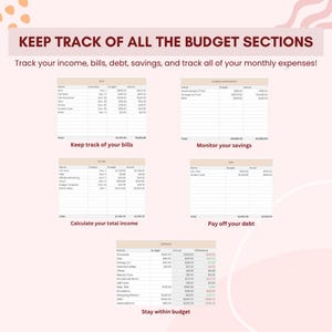 Digital Budget Template for Google Sheets | Monthly Budget Tracker ...