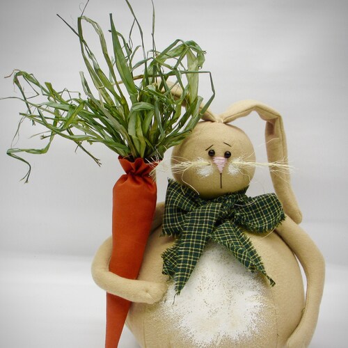 Primitive Chocolate Easter Bunny Ornie Bowl Filler Shelf | Etsy