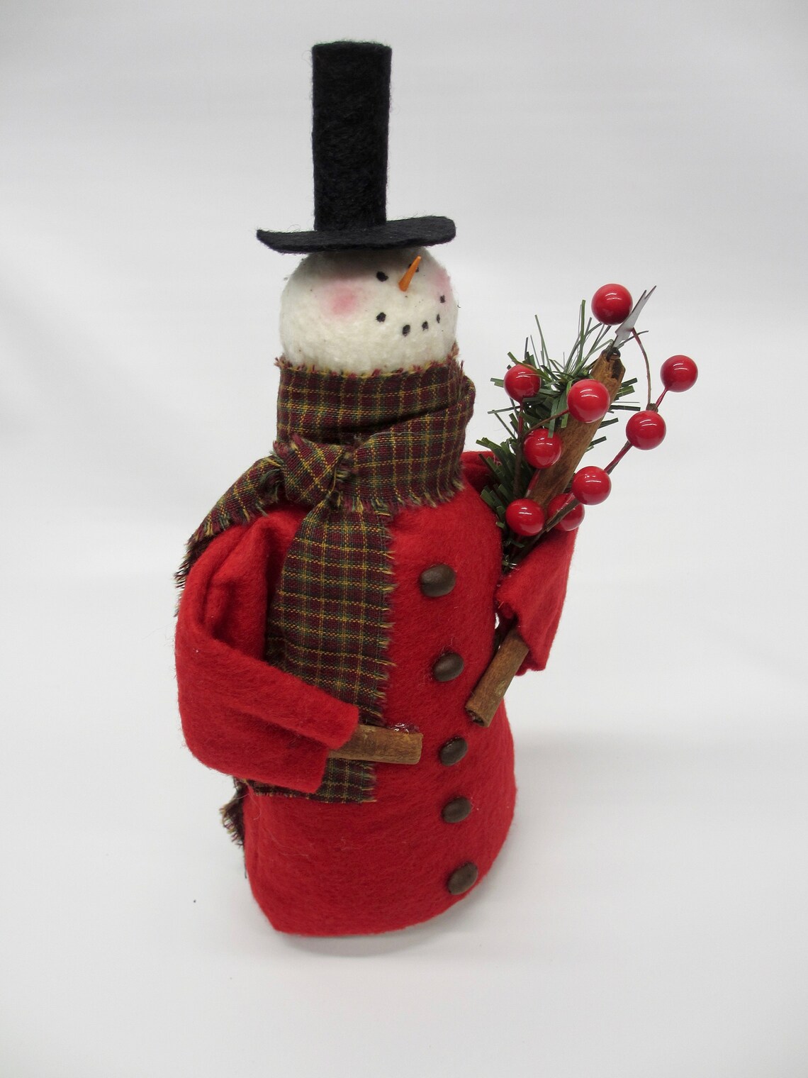Handmade Primitive Snowman Decor | Winter Decoration | Snowman Table ...