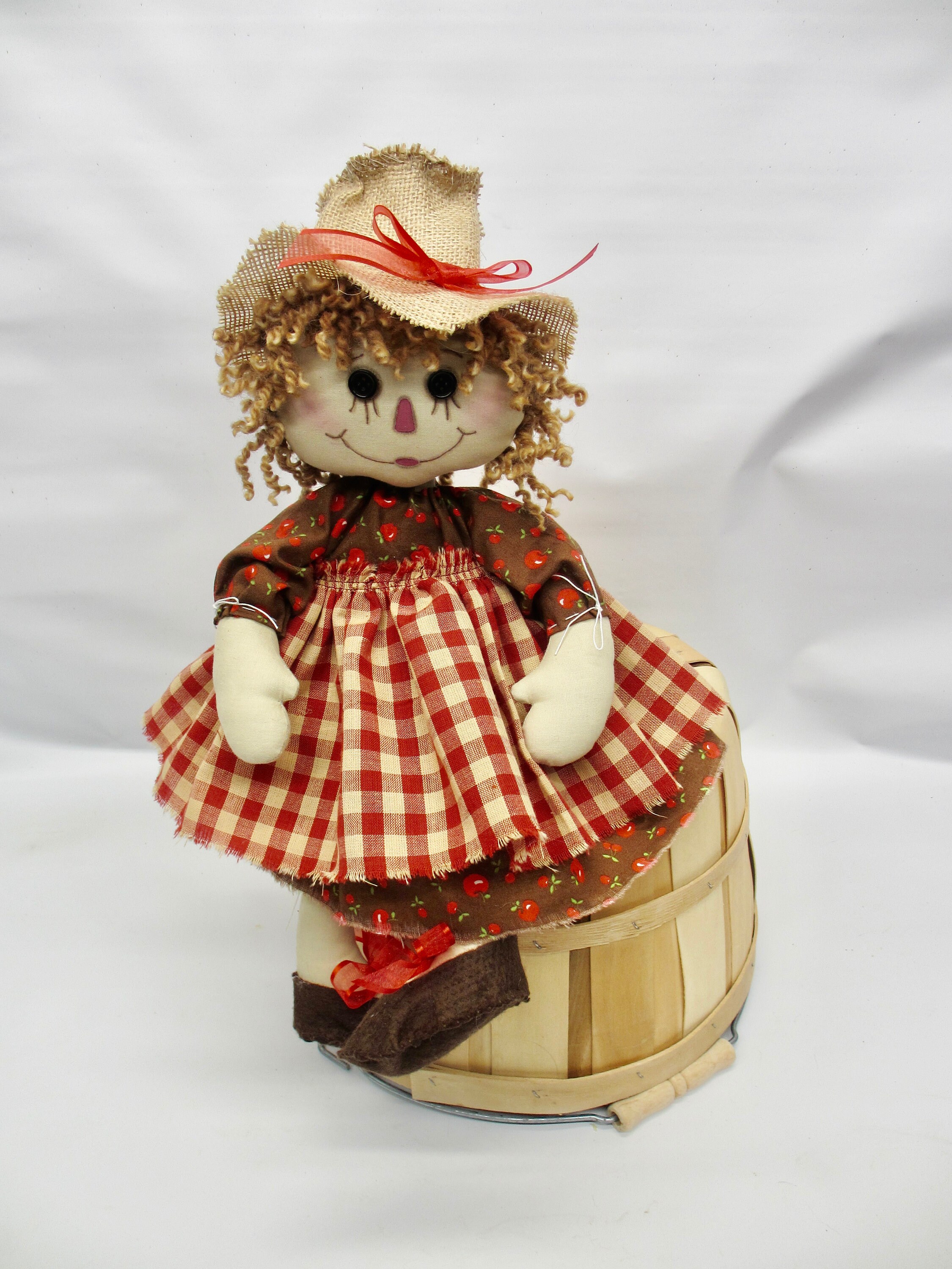 Rustic cloth doll fabric doll folk art doll rag doll | Etsy