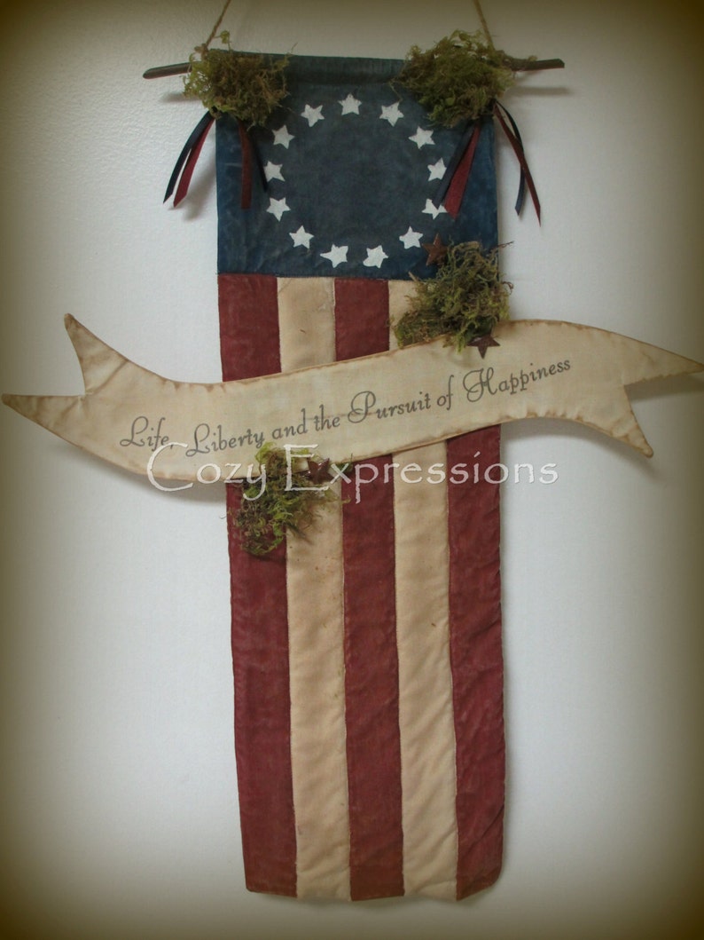Primitive Patriotic American Flag 4th of July Decoration | Etsy