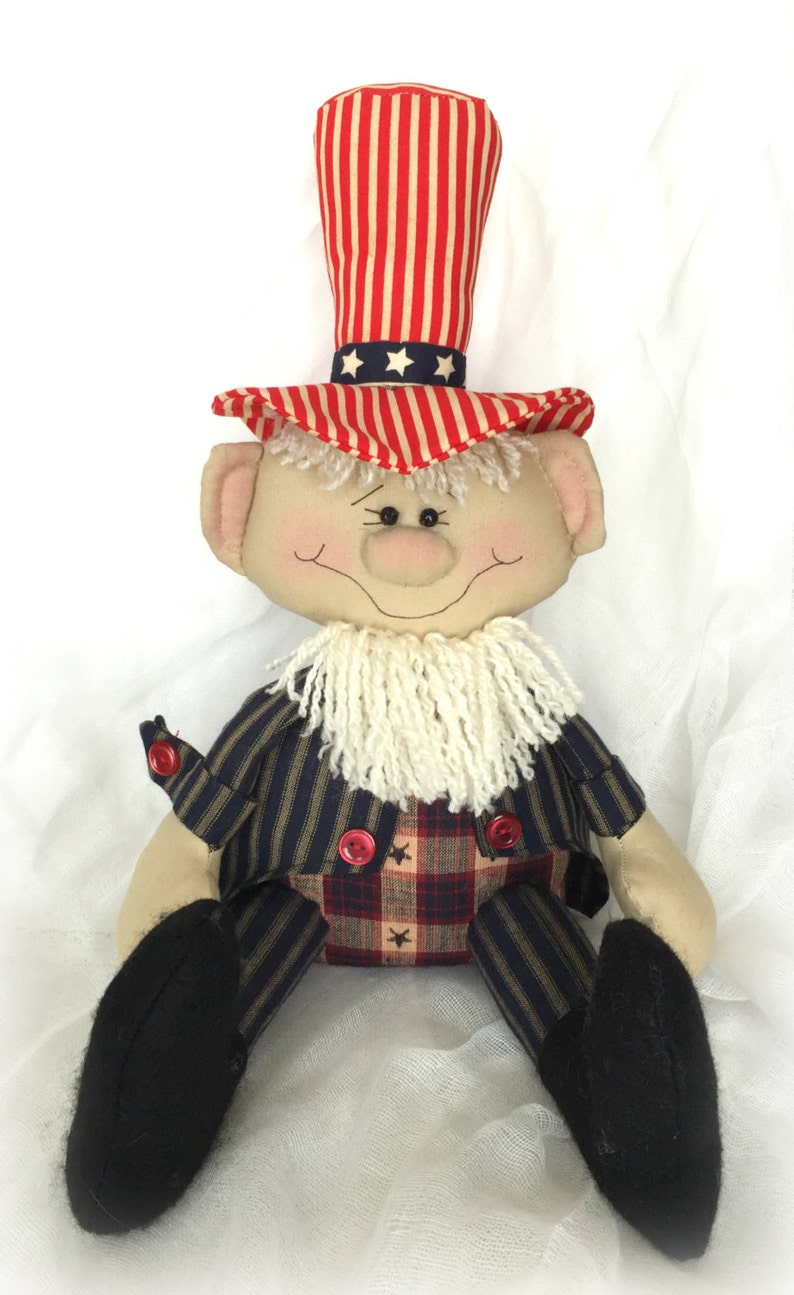 Uncle Sam Doll Patriotic Decor 4th of July Decor Red - Etsy