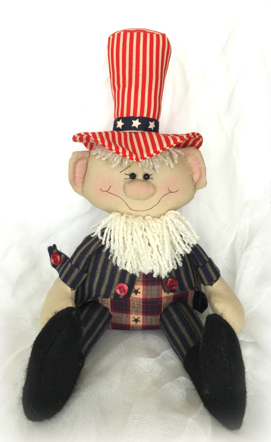 Uncle Sam Doll | Patriotic Decor | 4th of July Decor | Red White Blue ...
