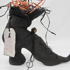 Lighted Halloween Witch Boot | Primitive Witch Shoe | Fall Halloween ...