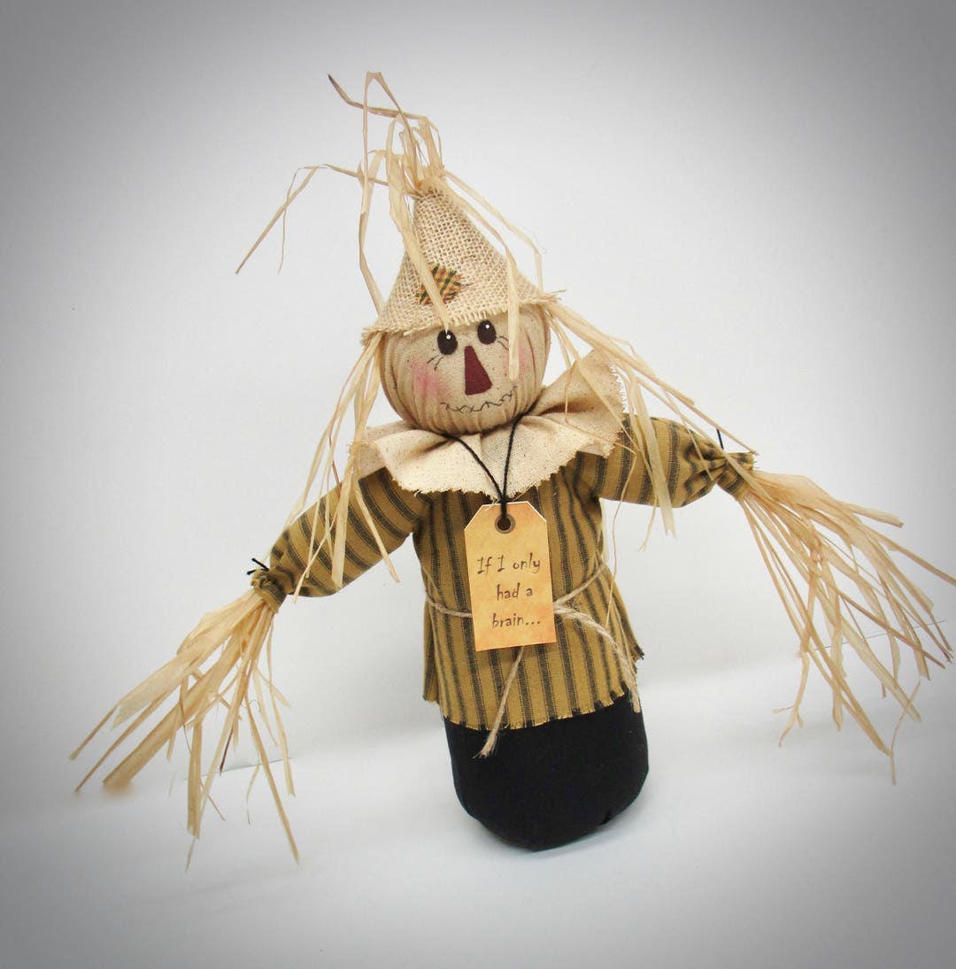 Handmade Primitive Folk Art Scarecrow Decoration | Fall Home Decor ...