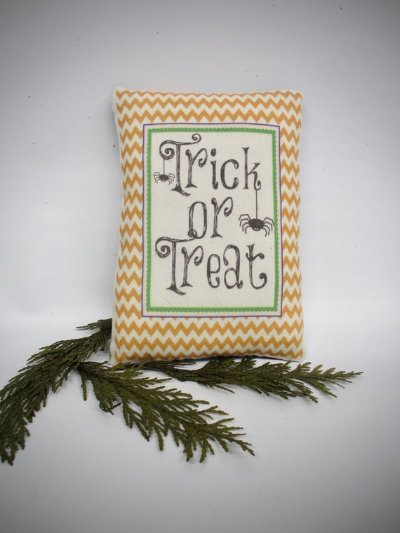 Trick or Treat Mini Pillow Halloween Decoration Tier Tray | Etsy