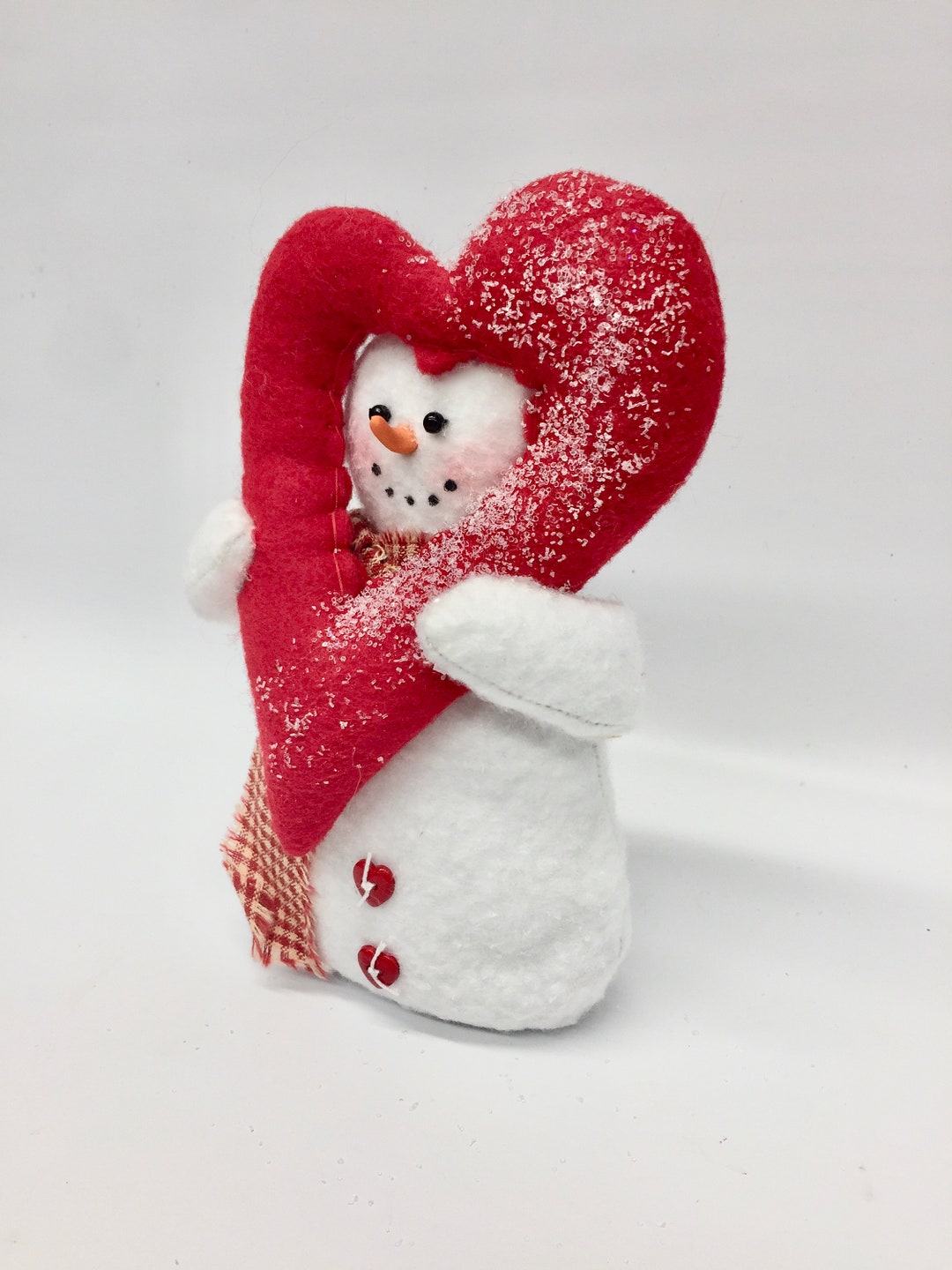 Valentine Snowman With Heart | Snowman Decor | Valentines Day ...