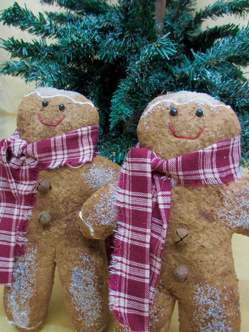 Handmade Fabric Gingerbread Men Holiday Decor Gingerbread - Etsy