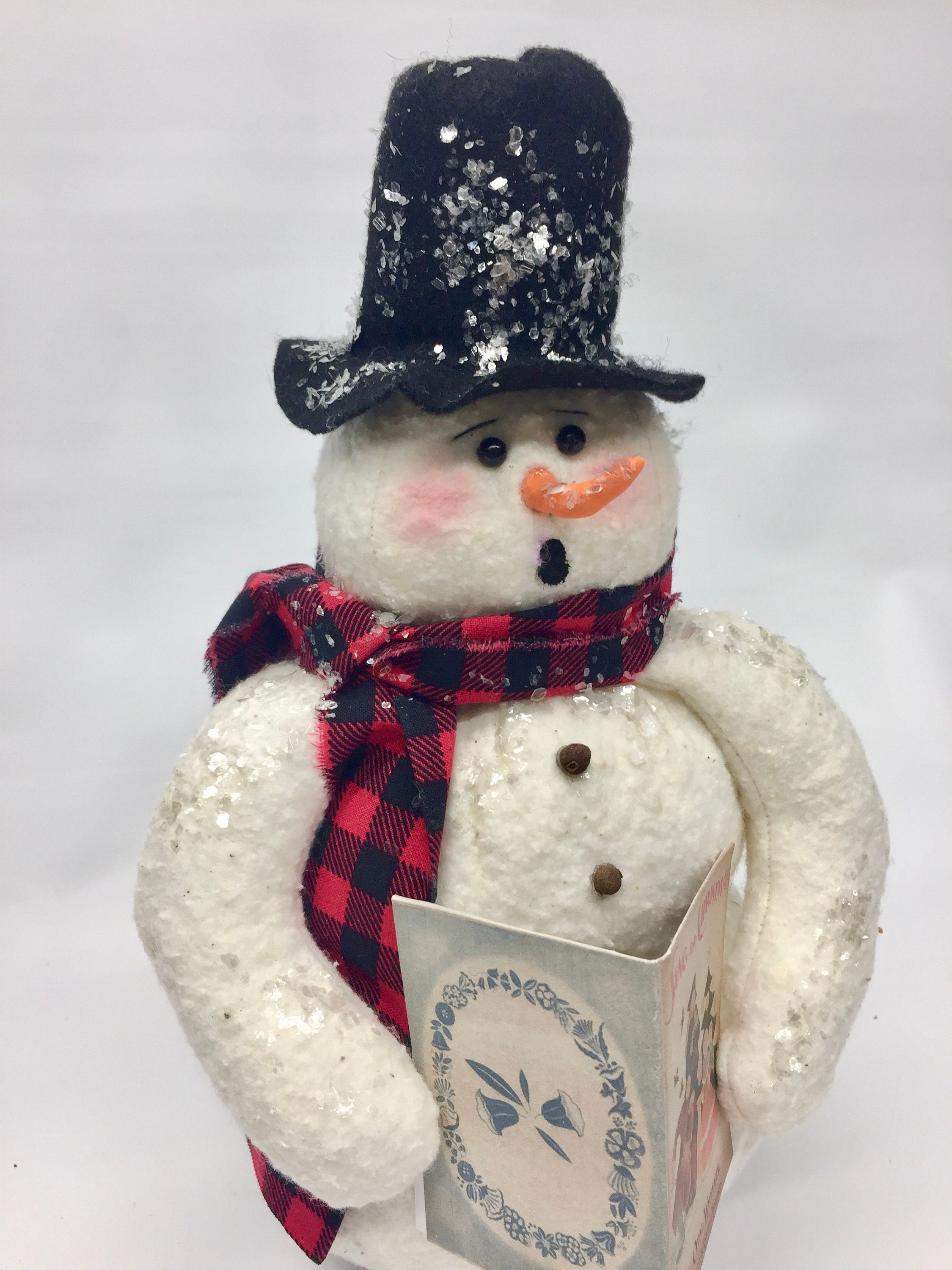 Samuel the Singing Snowman Chubby Snowman Winter Decor | Etsy