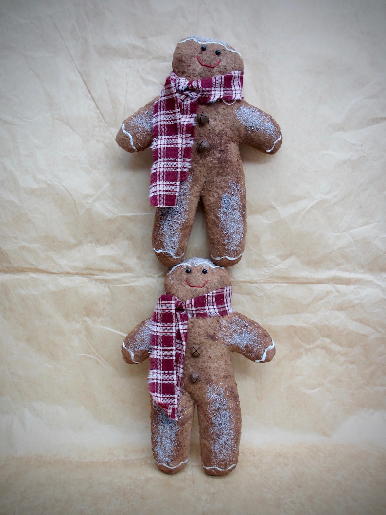 Handmade Fabric Gingerbread Men Holiday Decor Gingerbread - Etsy