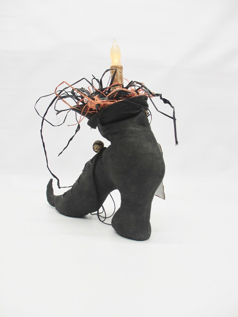 Lighted Halloween Witch Boot | Primitive Witch Shoe | Fall Halloween ...