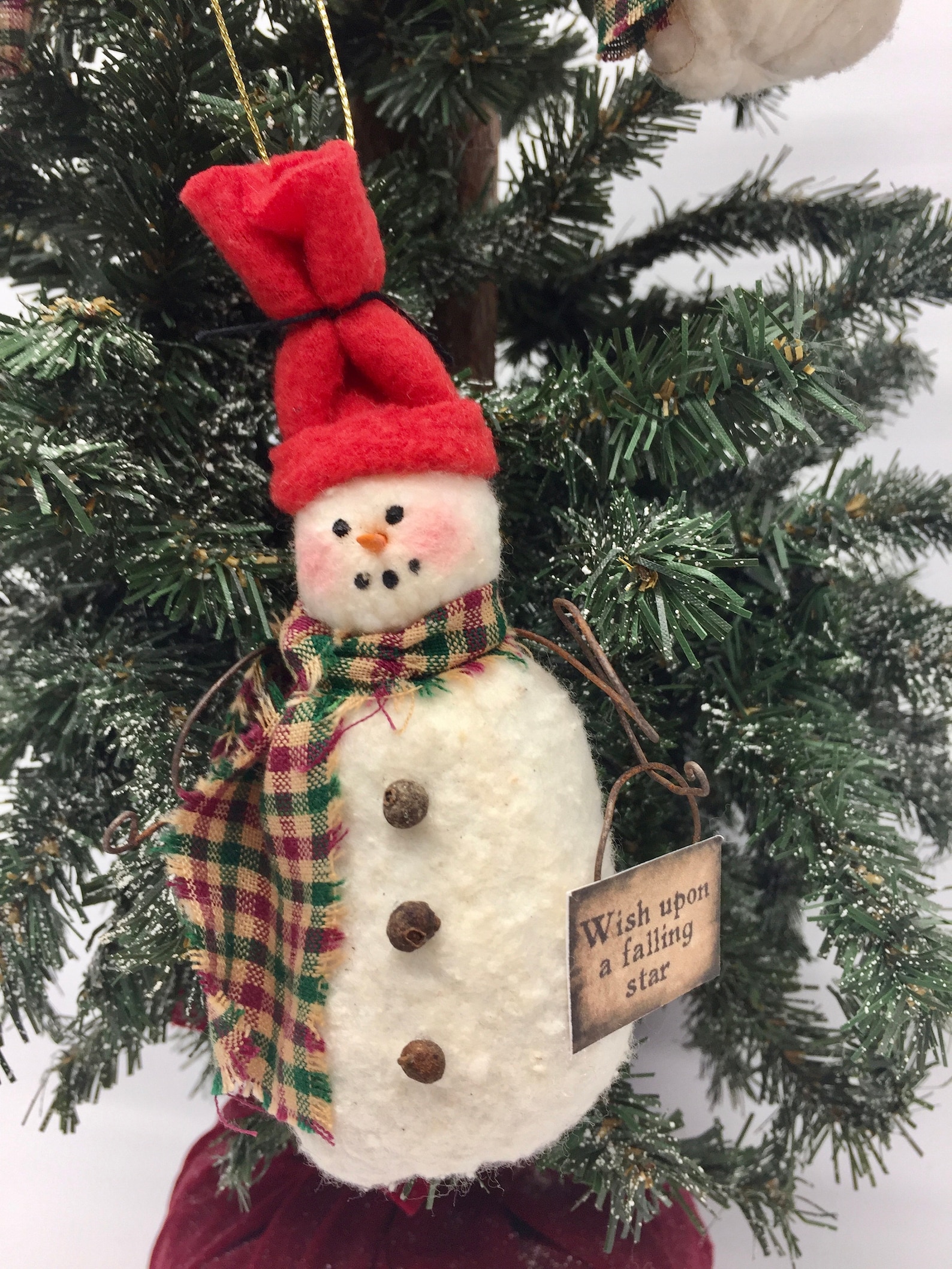 Primitive Snowman Tree Ornaments | Xmas Tree Decoration | Stocking ...