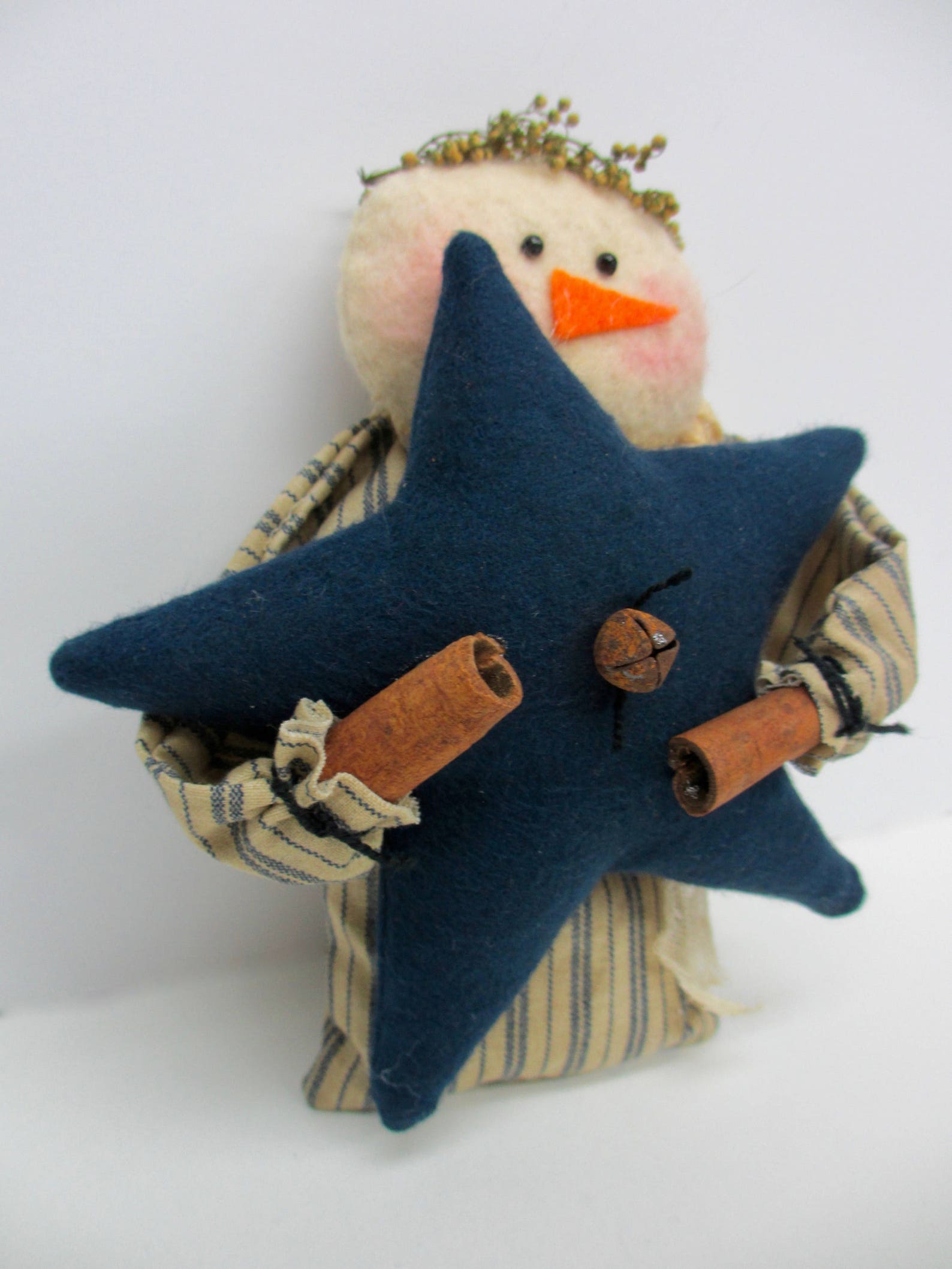 Snowman With Star Ornament | Handmade Ornament | Gift Tag | Christmas ...
