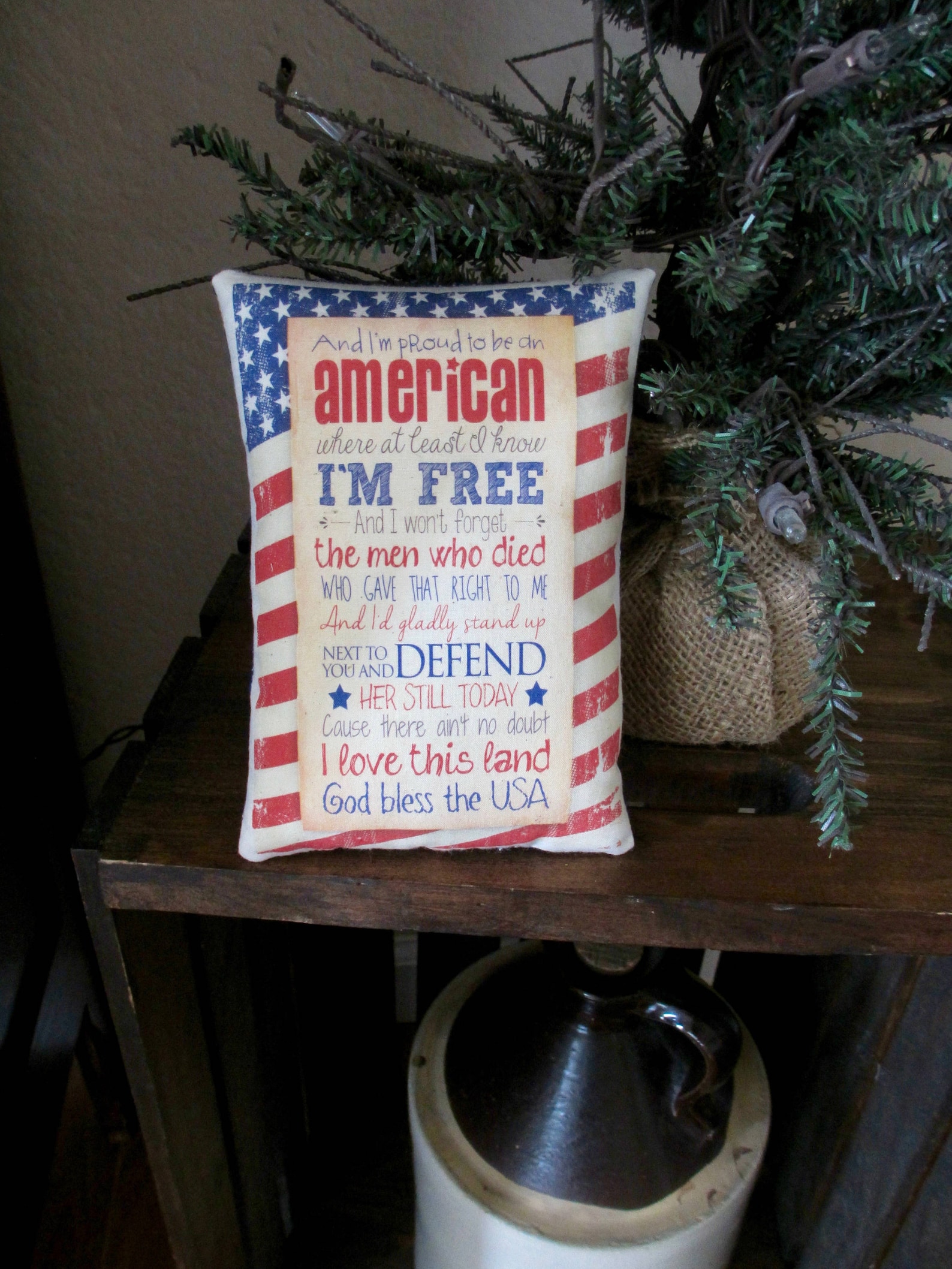 America Pillow Patriotic Holiday Decoration USA Decor - Etsy