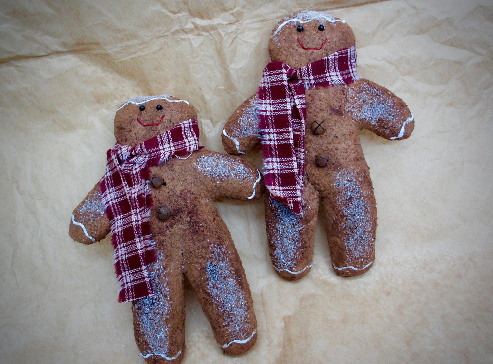 Handmade Fabric Gingerbread Men Holiday Decor Gingerbread - Etsy