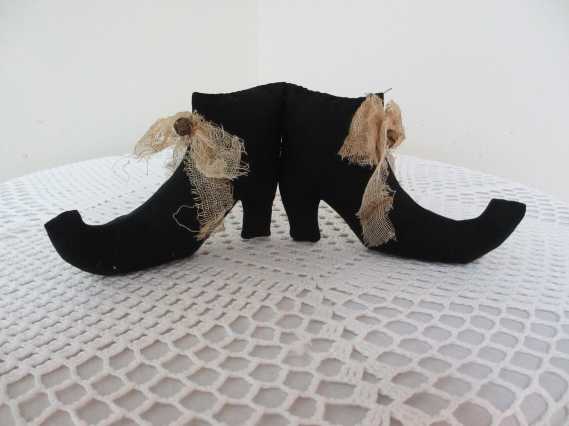 Black Witch Shoes Halloween Decor Halloween Items Witch - Etsy