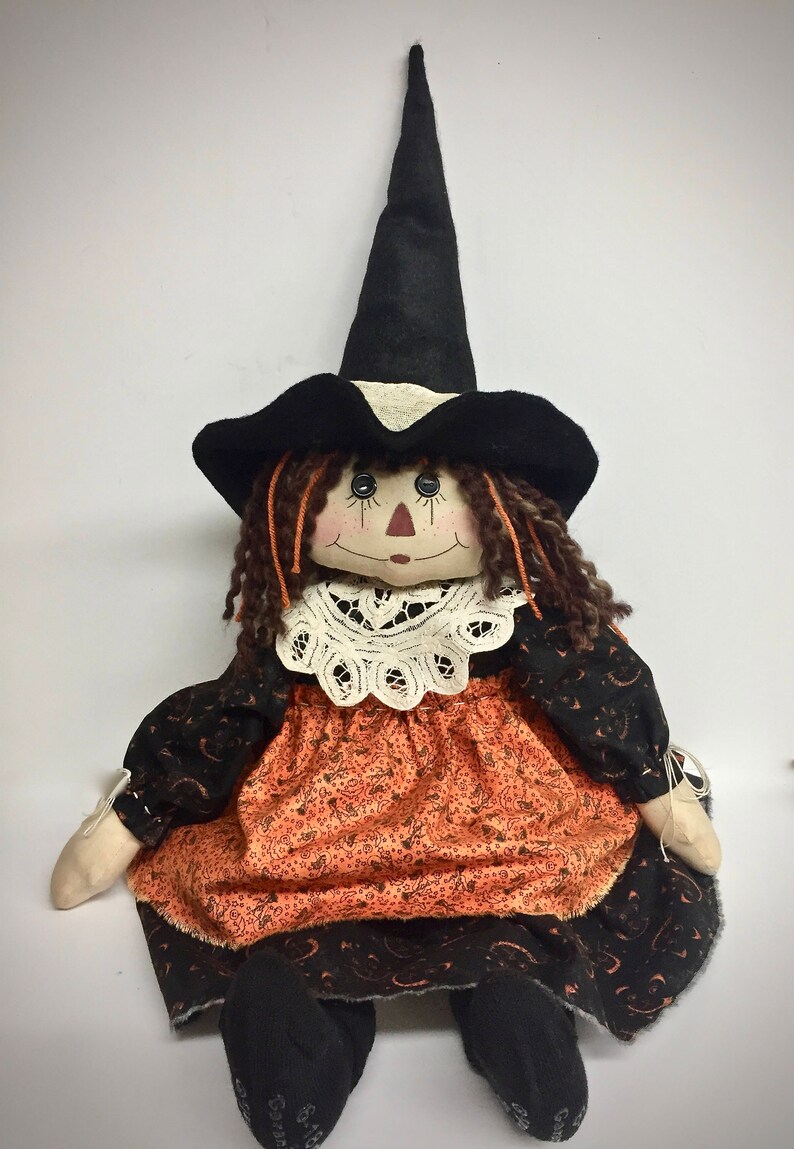 Halloween Witch Rag Doll Halloween Decoration Primitive | Etsy
