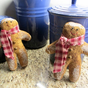 Handmade Fabric Gingerbread Men | Holiday Decor | Gingerbread Man ...