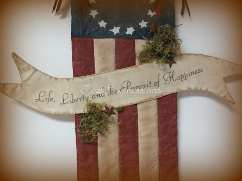 Primitive Patriotic American Flag | 4th of July Decoration | Primitive ...
