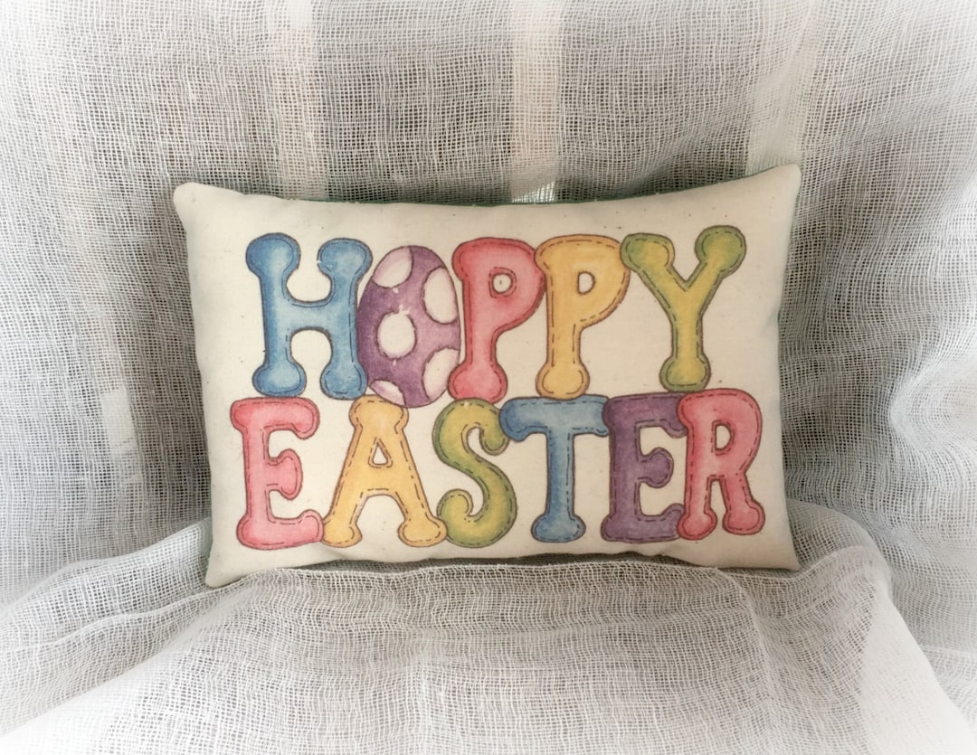 Happy Easter Mini Pillow | Easter Decoration | Easter Basket Stuffer - Etsy