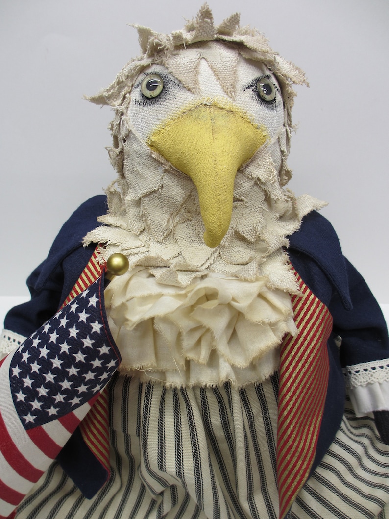 Primitive Patriotic Bald Eagle Decor Patriotic Cloth Doll - Etsy