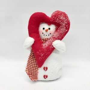 Valentine Snowman With Heart | Snowman Decor | Valentines Day ...