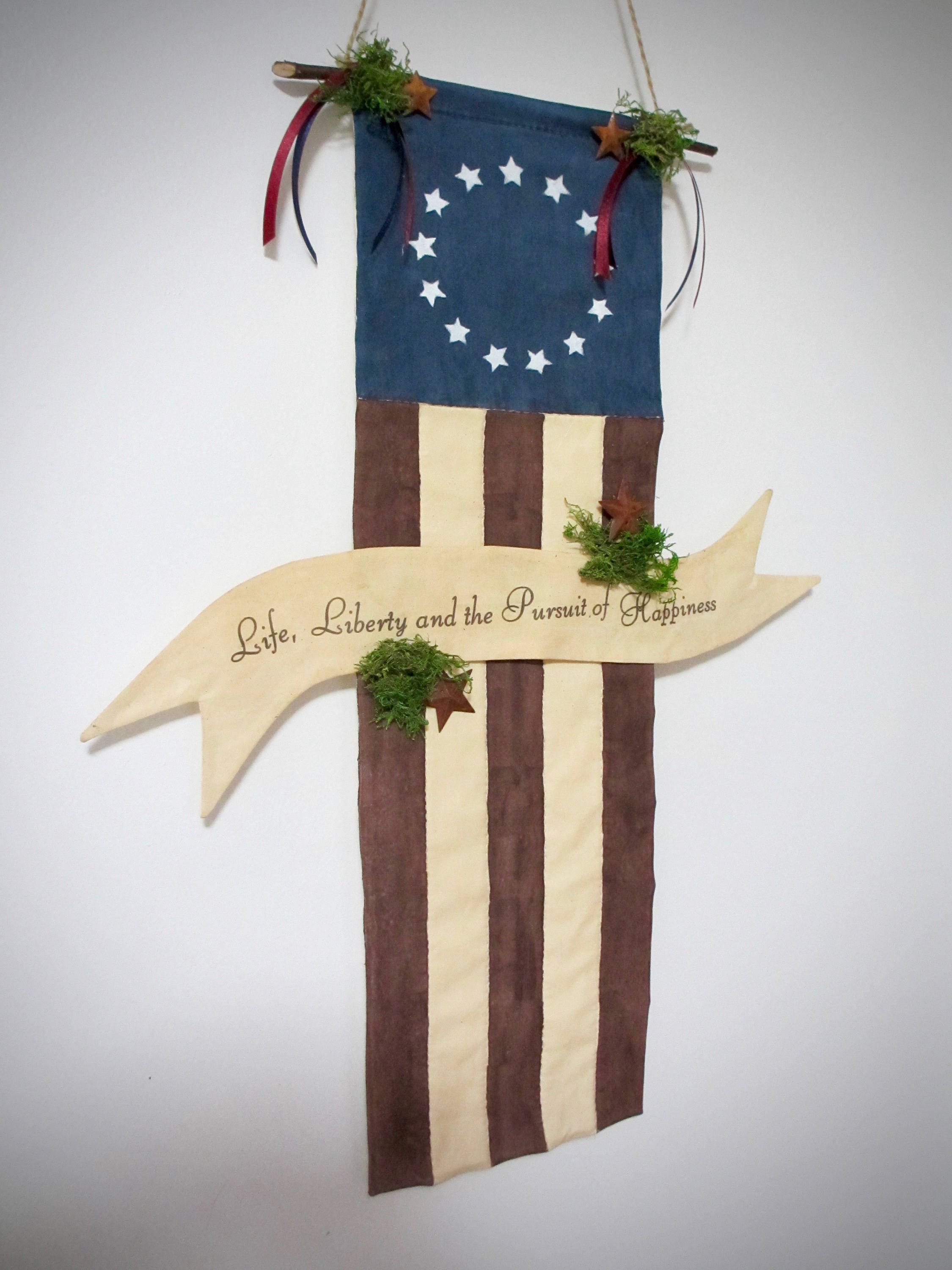 Primitive Patriotic American Flag | 4th of July Decoration | Primitive ...