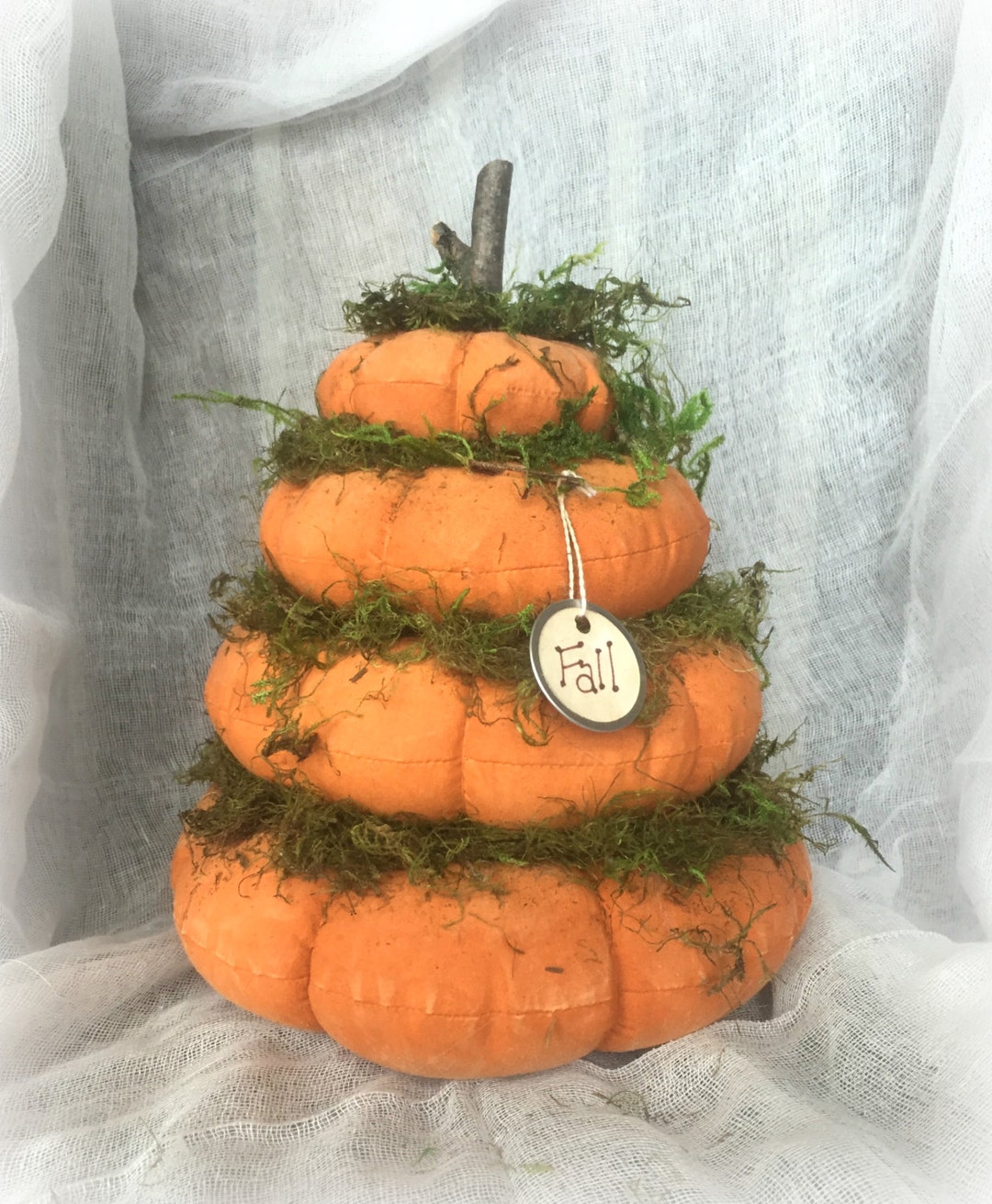 4 Tier Pumpkin | Stacked Pumpkins | Autumn Decor | Thanksgiving Table ...