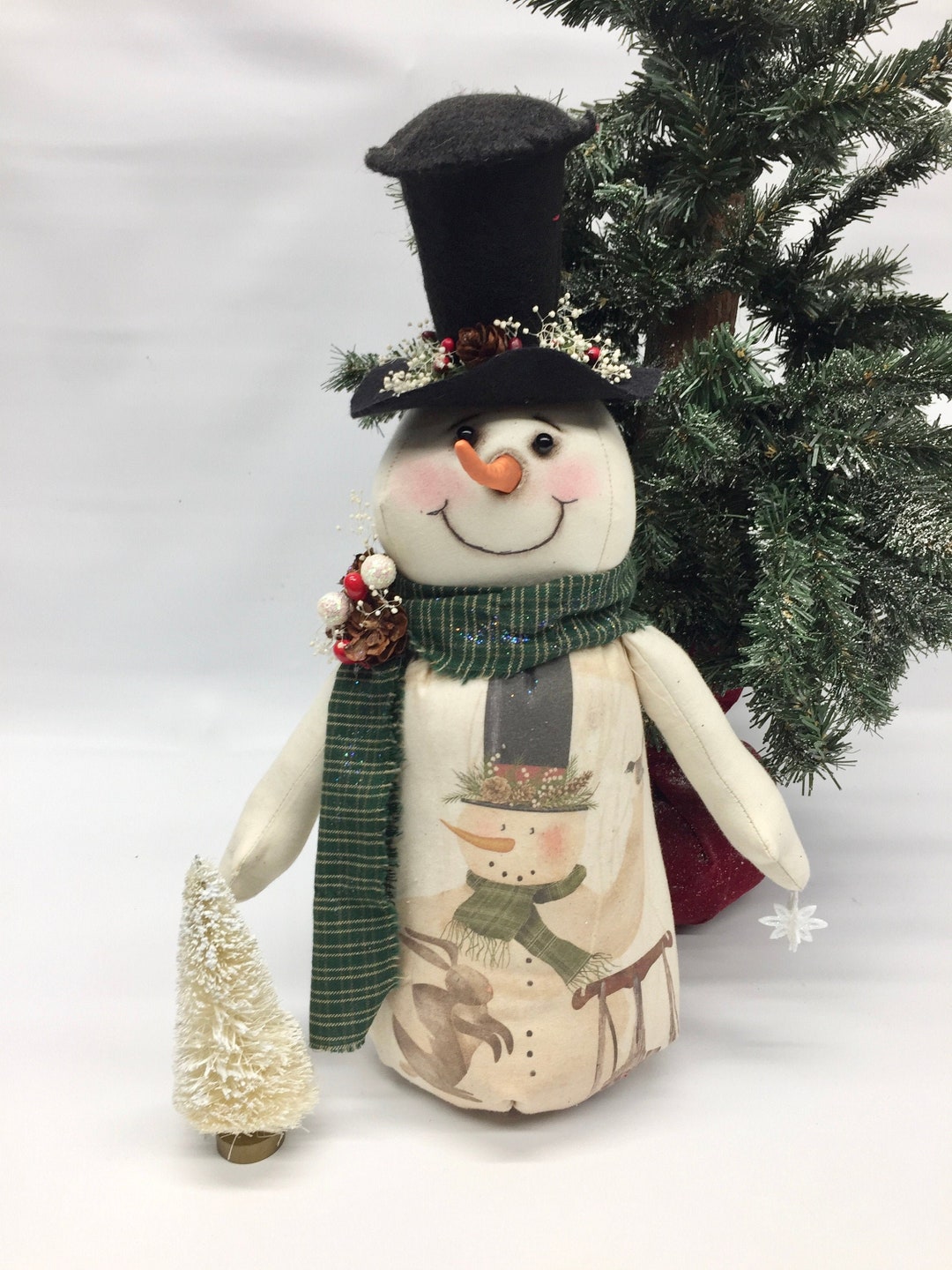 Rustic Snowman Decor | Snowman Shelf Sitter | Holiday Centerpiece ...