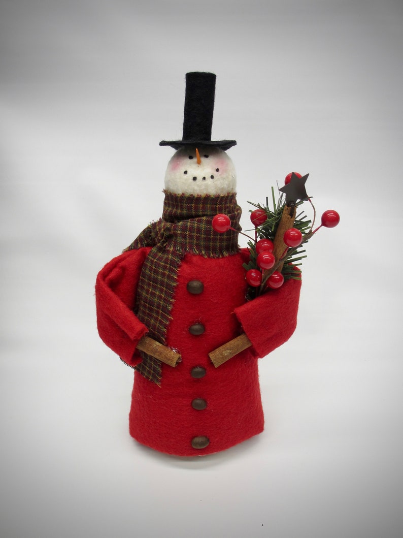 Snowman | Handmade Snowman | Primitive Snowman | Primitive Decoration ...
