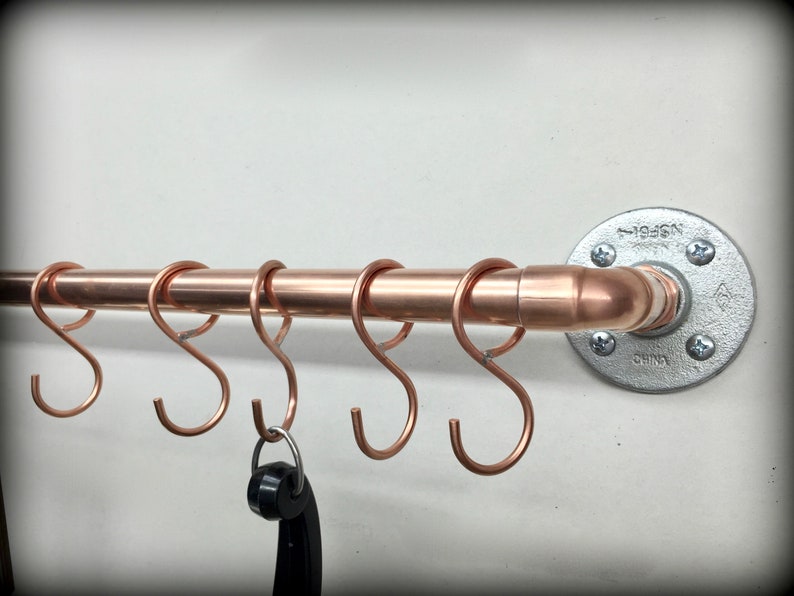 Handcrafted Hanging Copper Pot and Pan Rack Kitchen Storage | Etsy