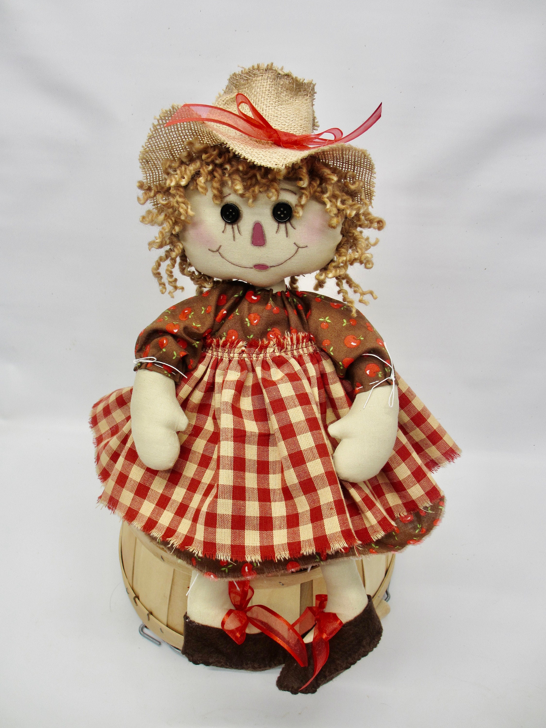 Rustic cloth doll fabric doll folk art doll rag doll | Etsy