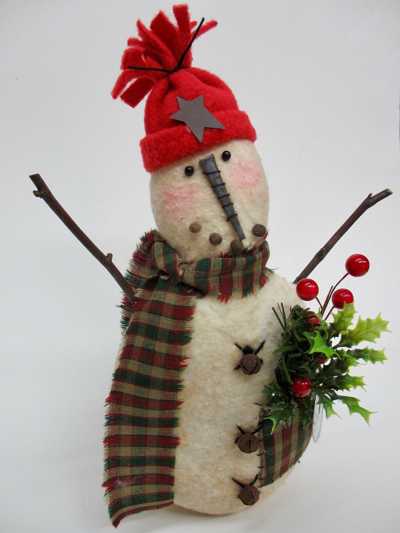 Rustic Snowman Decor | Primitive Snowman | Christmas Decoration ...