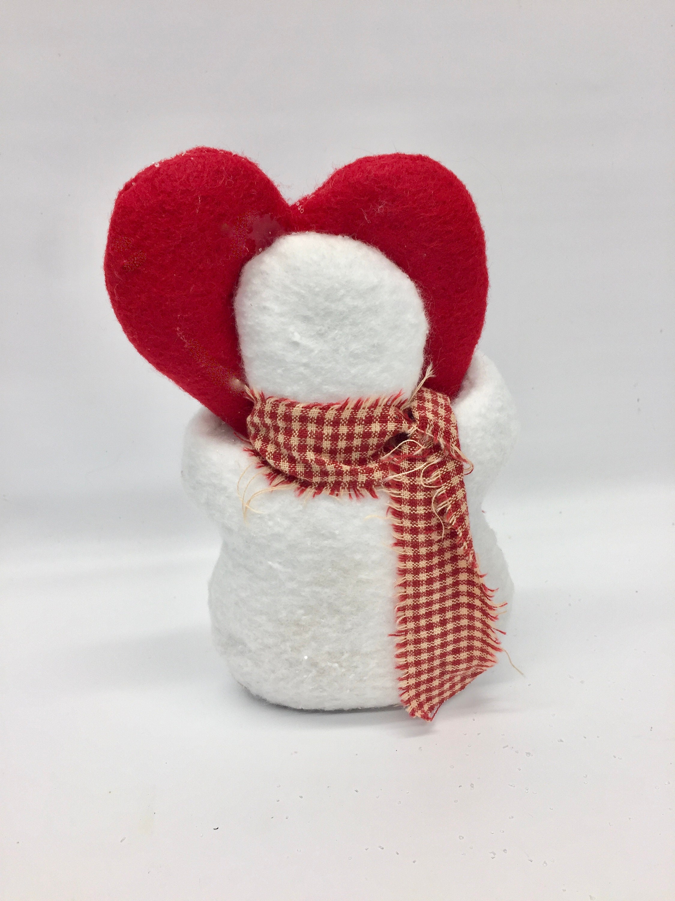 Valentine Snowman with heart Snowman decor Valentines day | Etsy