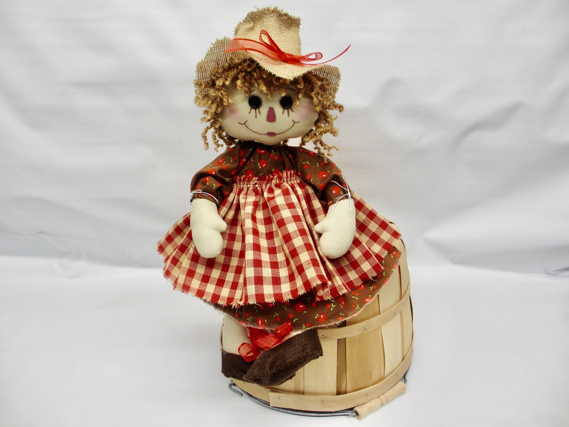 Rustic cloth doll fabric doll folk art doll rag doll | Etsy