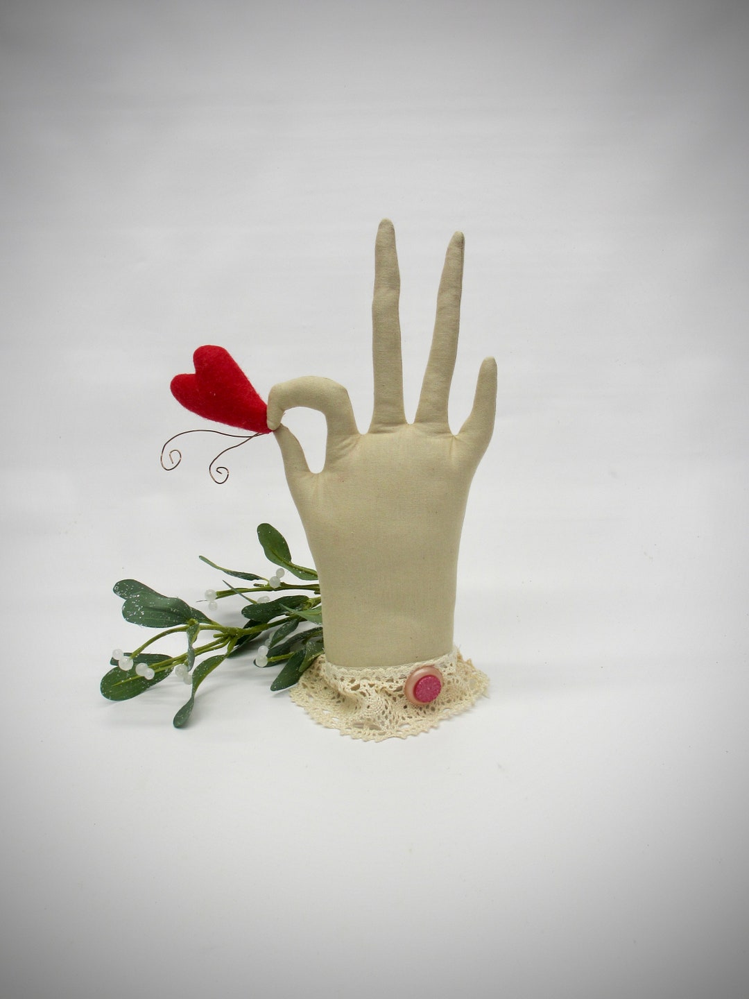 Primitive Valentines Day Decoration | Folk Art Rustic Farmhouse Wedding ...