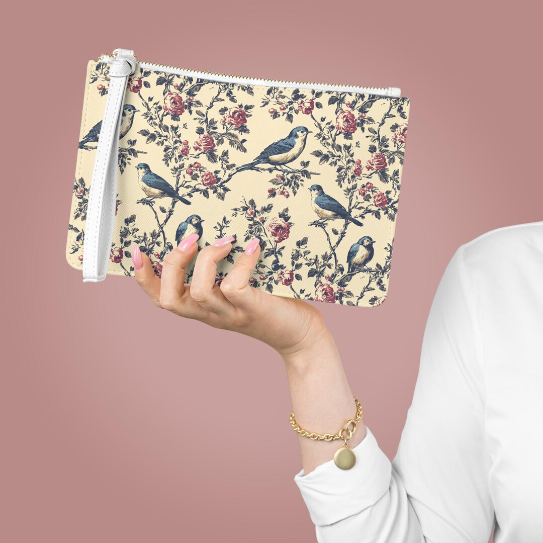 Blue Jay Clutch Bag, Cottage Core Purse - Etsy