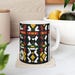 African Themed Ceramic Mug, Ethnic Design Cup, Kitchen Decor, Coffee ...