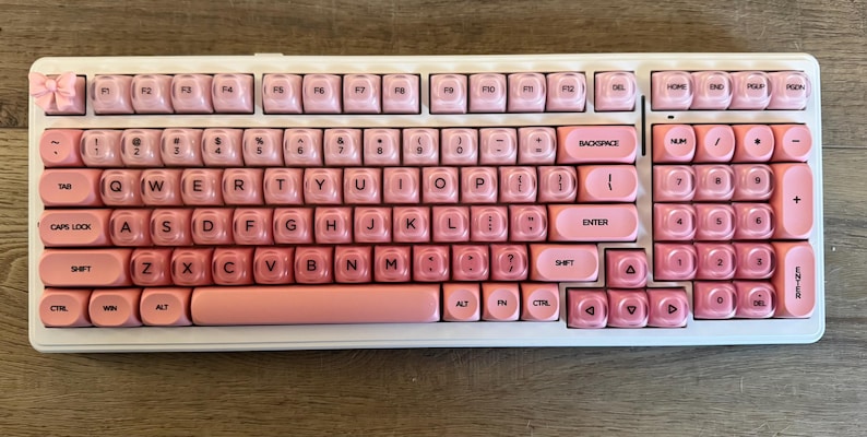 Custom Wireless Mechanical Keyboard – Pink Jelly Keycaps - Etsy