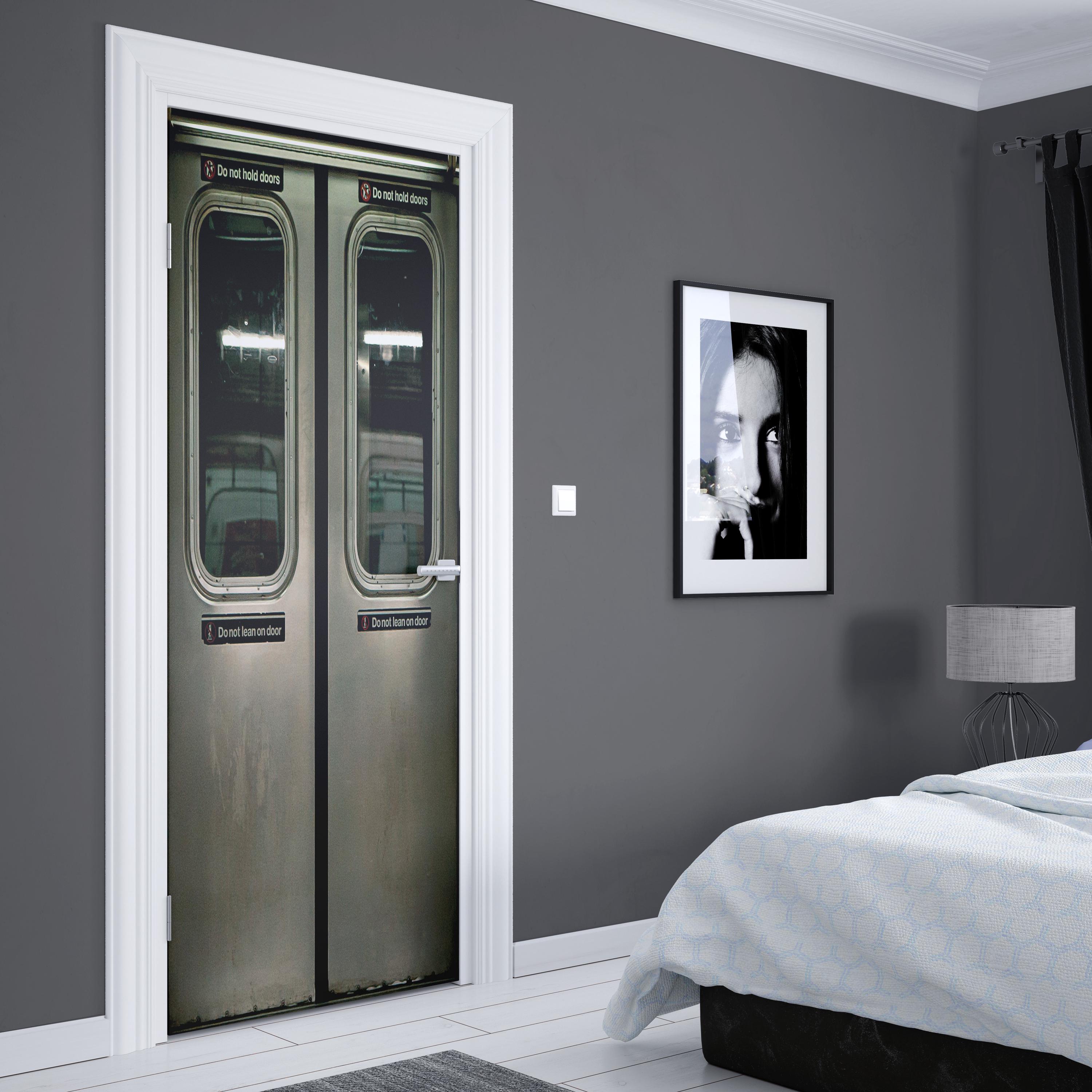 Subway Wagon Door Mural, Metro Door Decal, Wall Sticker, Home Decor ...