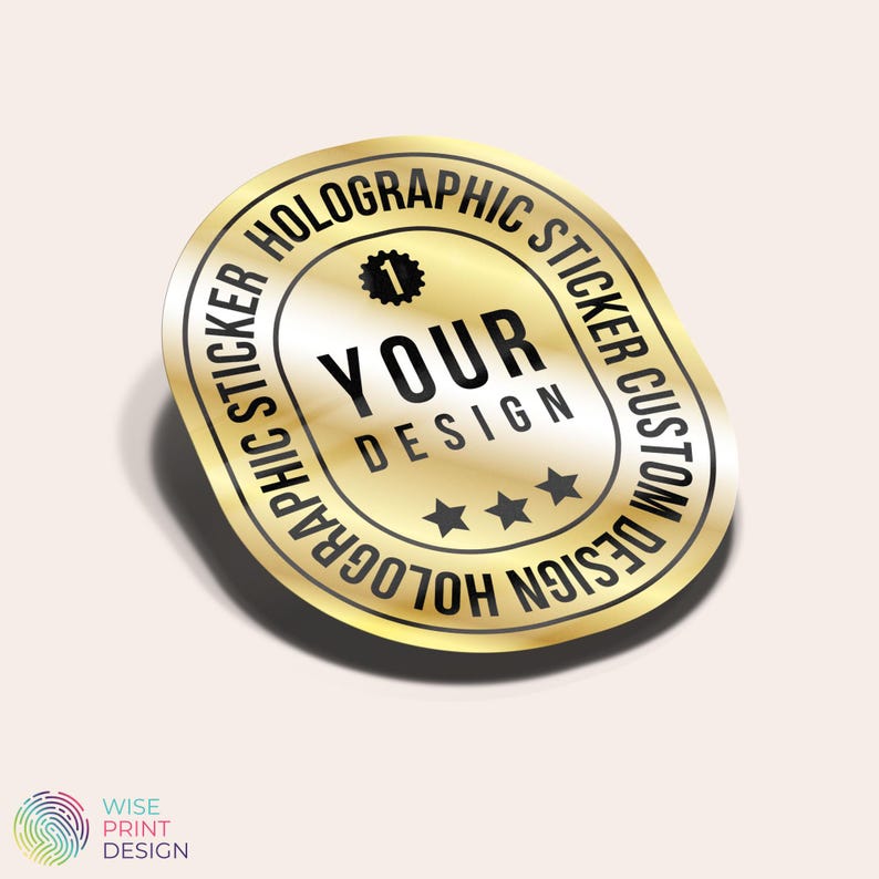 Custom Gold Metallic Logo Stickers: Die Cut, Waterproof - Etsy
