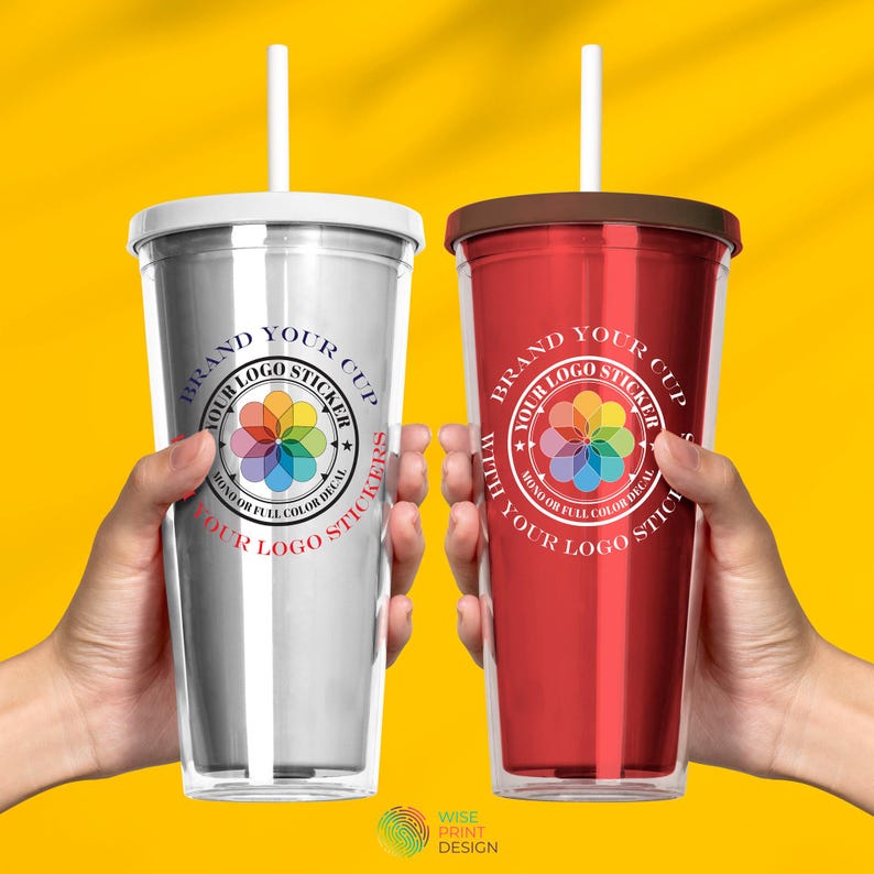 Personalized Clear Logo Stickers: Die Cut, Waterproof - Etsy