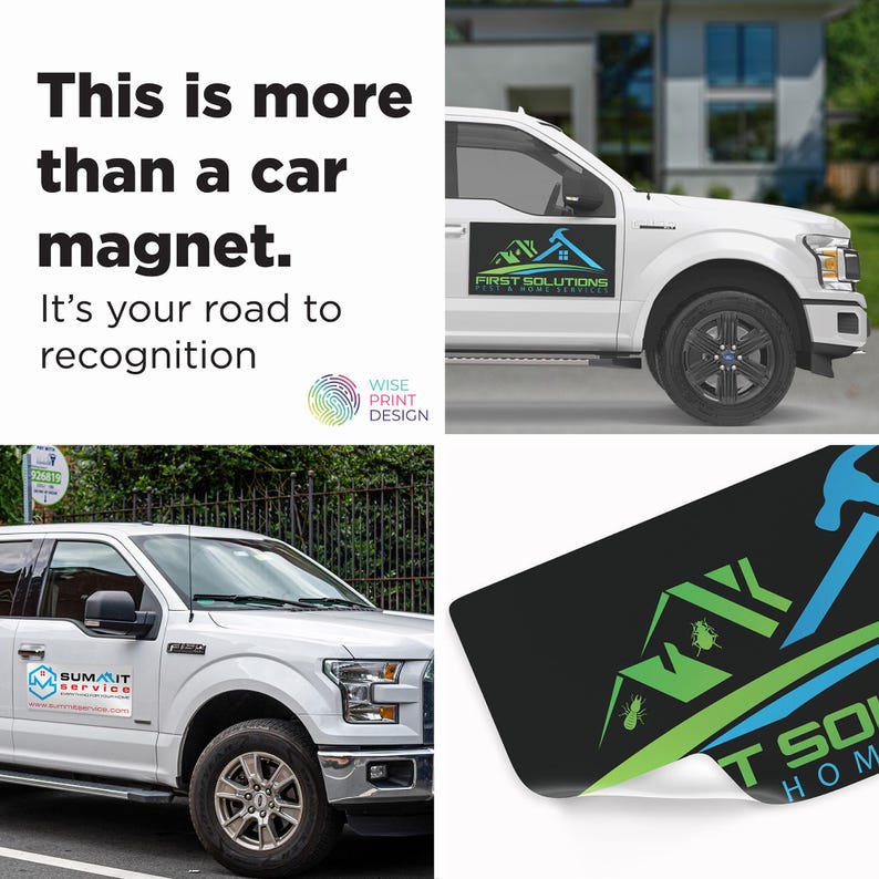 Custom Car Magnet Sign: Full Color Vehicle Advertising - Etsy