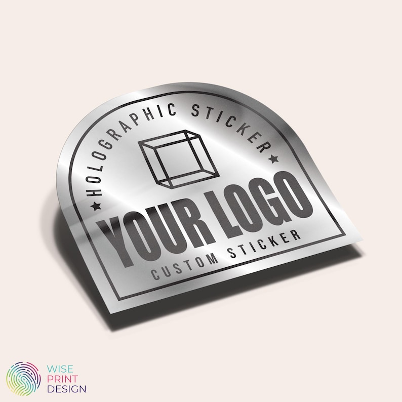 Custom Silver Metallic Logo Stickers: Die Cut, Waterproof - Etsy