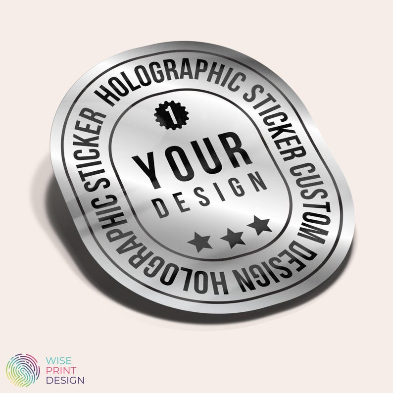 Custom Silver Metallic Logo Stickers: Die Cut, Waterproof - Etsy